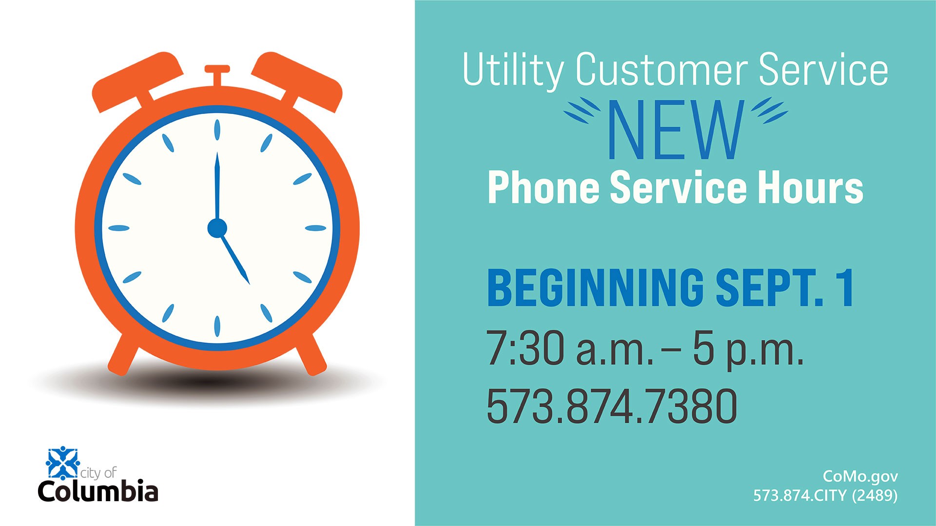 Upcoming change to Utility Customer Service phone service hours - City ...